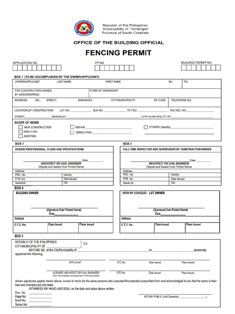 Fencing Permit | PDF