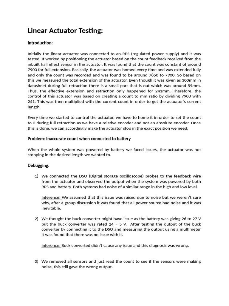 Linear Actuator Testing | PDF | Filter (Signal Processing) | Power Supply