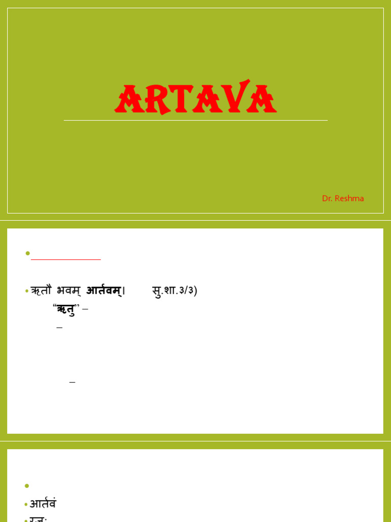 Artava-1 | PDF | Menstruation | Menstrual Cycle