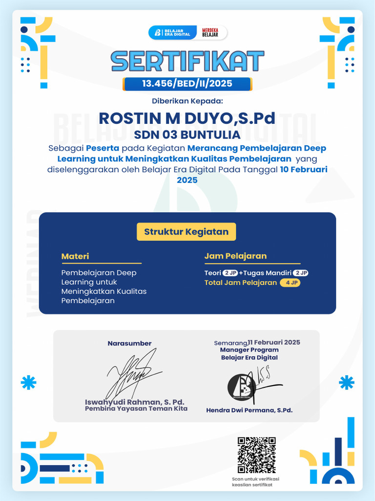 sertifikat_ROSTIN M DUYO,S.Pd | PDF