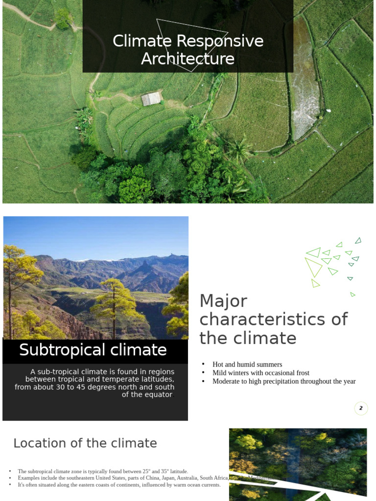 Subtropical Climate Presentation | PDF | Subtropics | Building Insulation