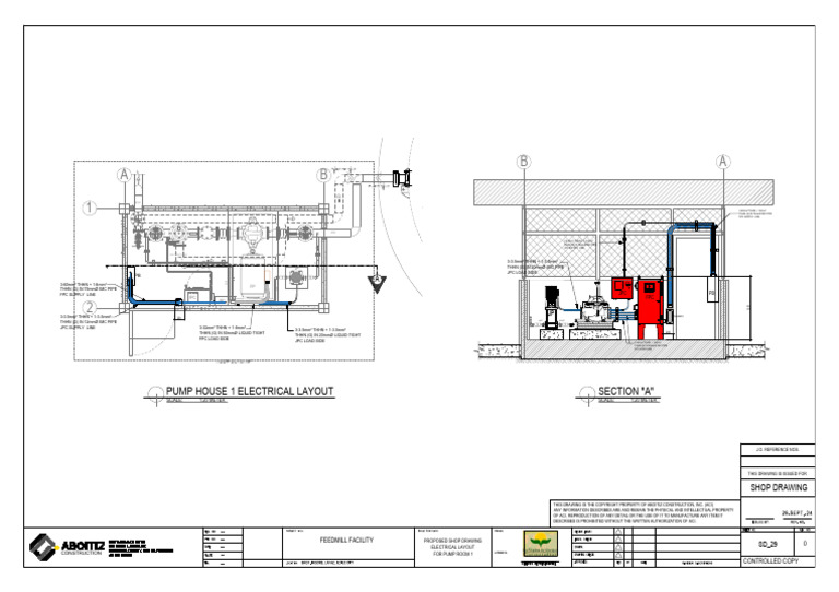 Electrical Layout for Pump Room 1 | PDF