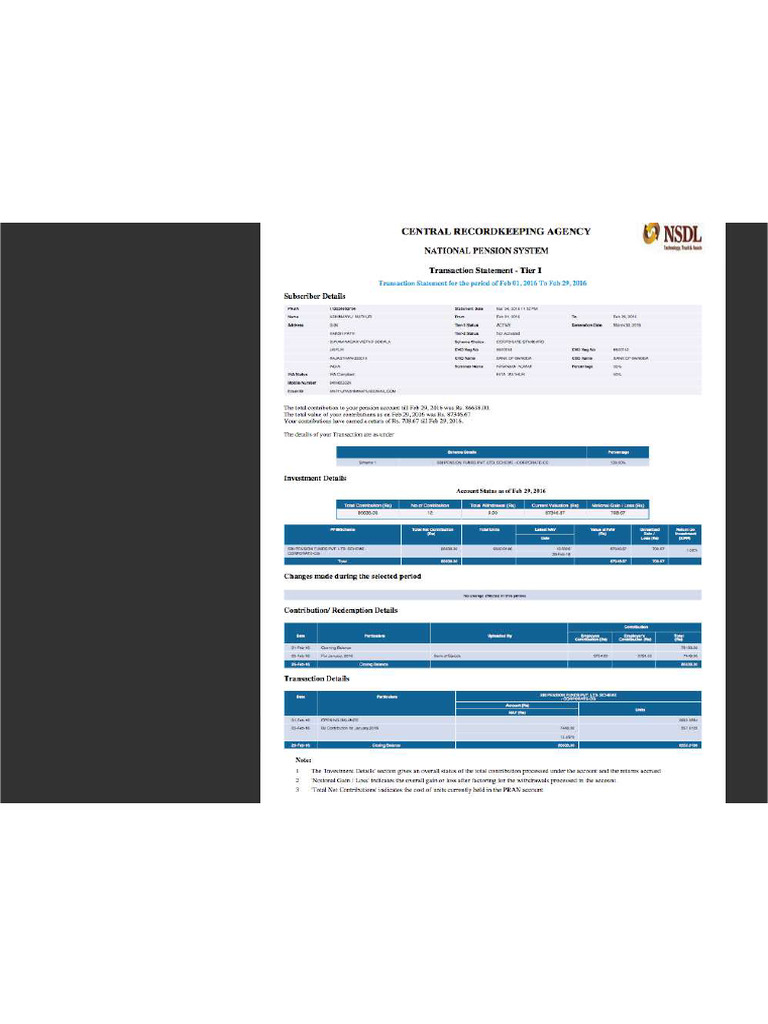 Nps Statement 2 | PDF