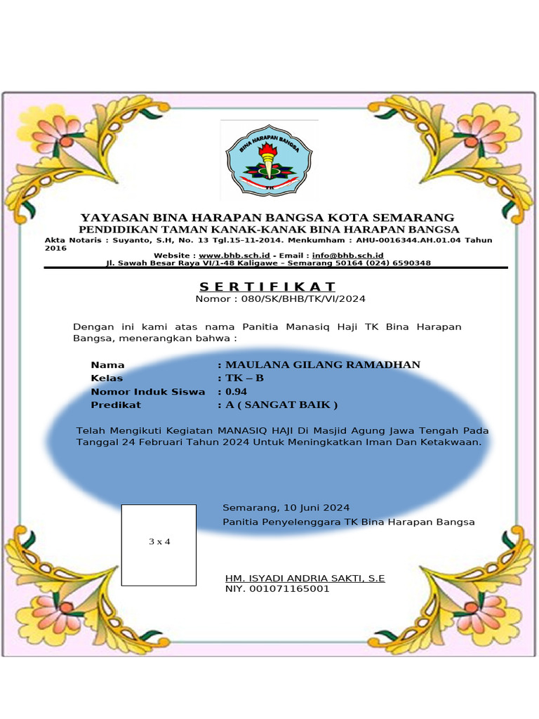 Sertifikat 2024 | PDF