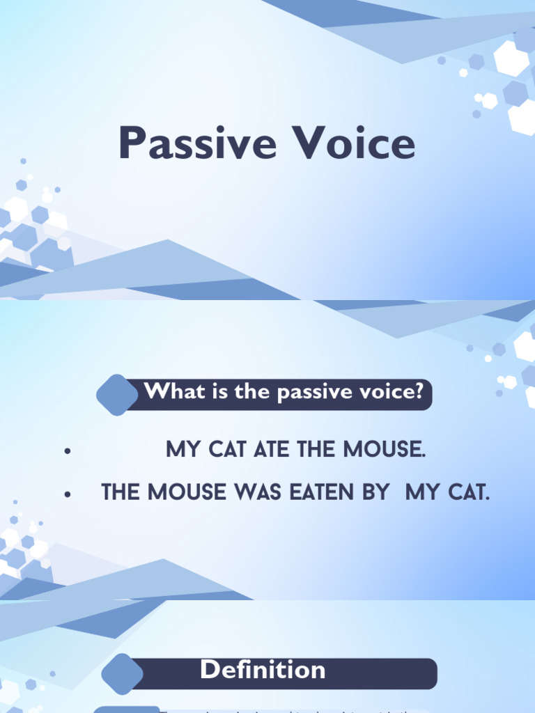 Understanding Passive Voice Basics | PDF