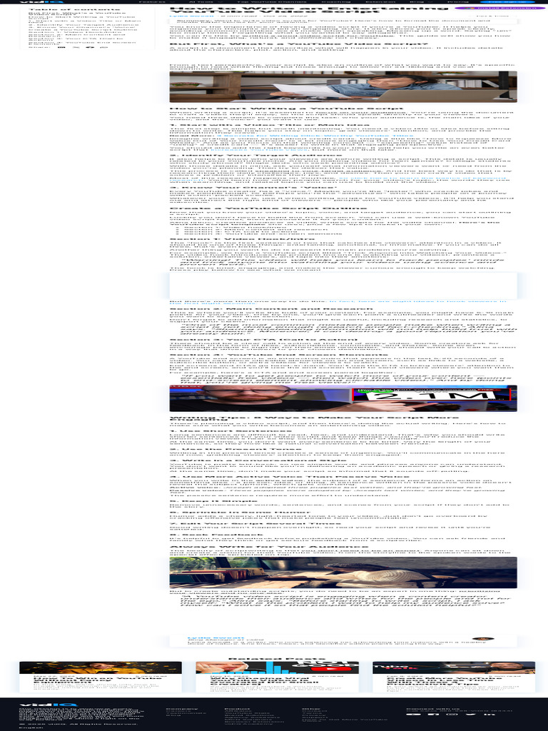 How To Write An Entertaining YouTube Video Script | PDF | You Tube