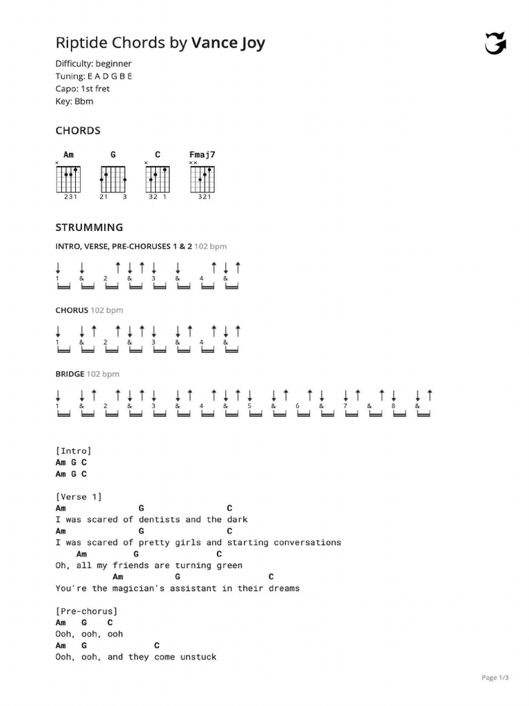 Riptide Chords | PDF