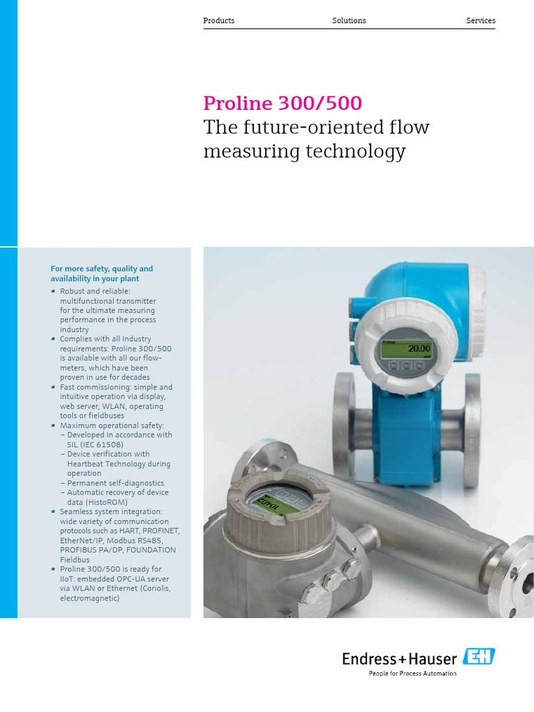 IN01076DEN 0322 Proline-300-500 | PDF | Flow Measurement | Gases