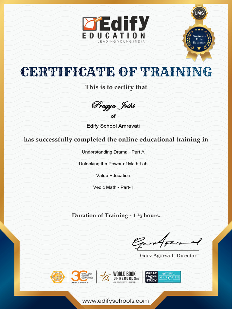 Pragya Joshi Training 16 | PDF