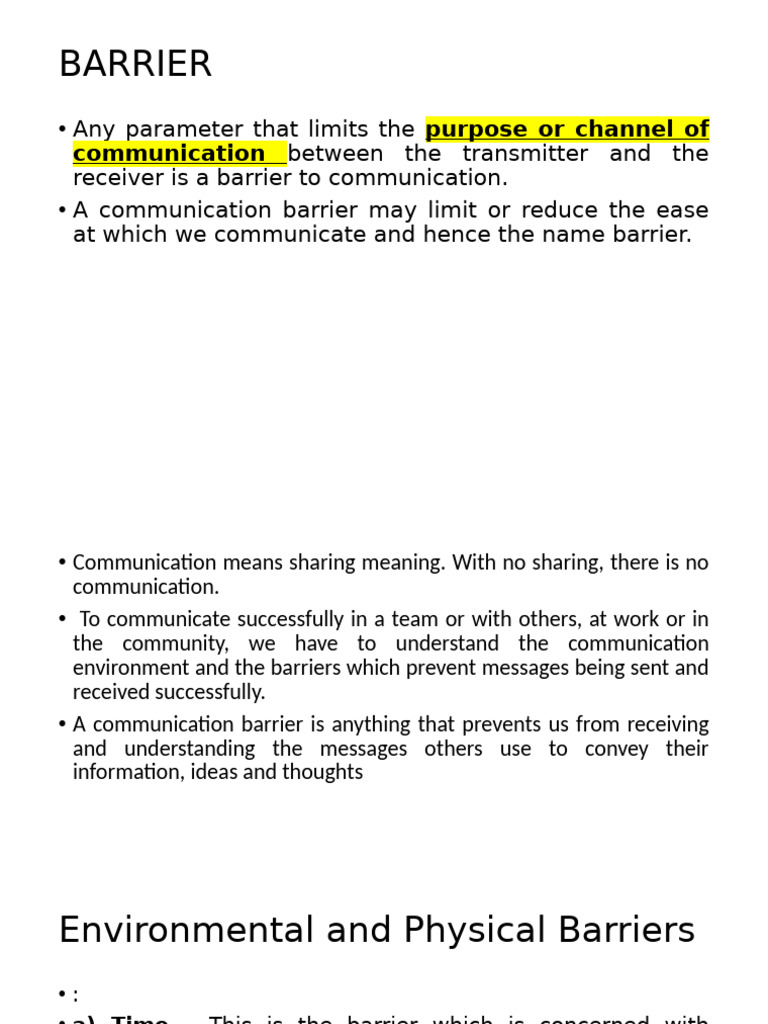 Barriers of Communication | PDF | Semantics | Communication