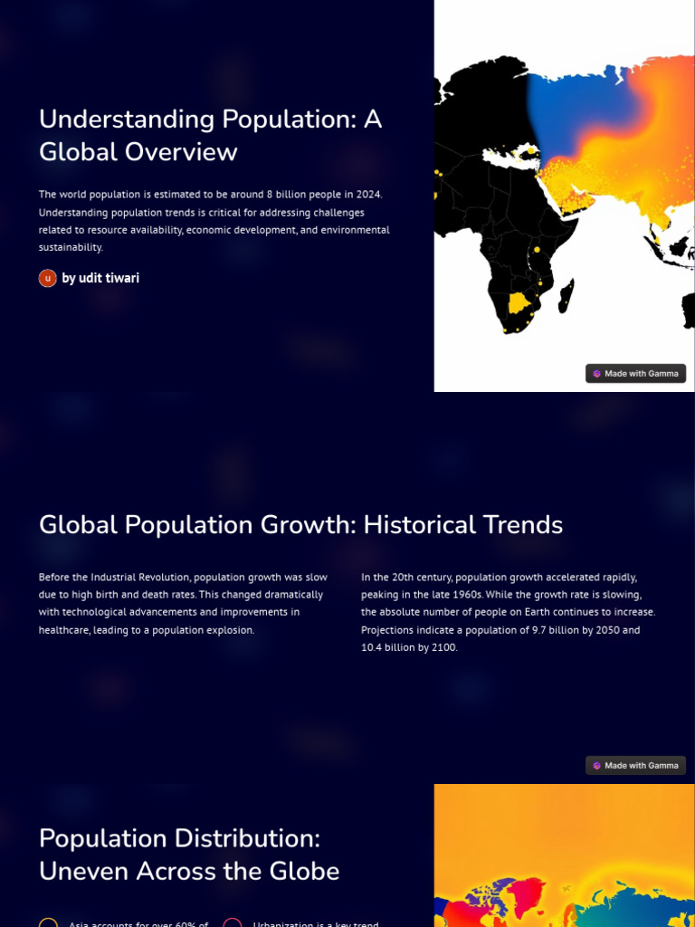 Global Population Trends and Challenges | PDF | Population Growth ...