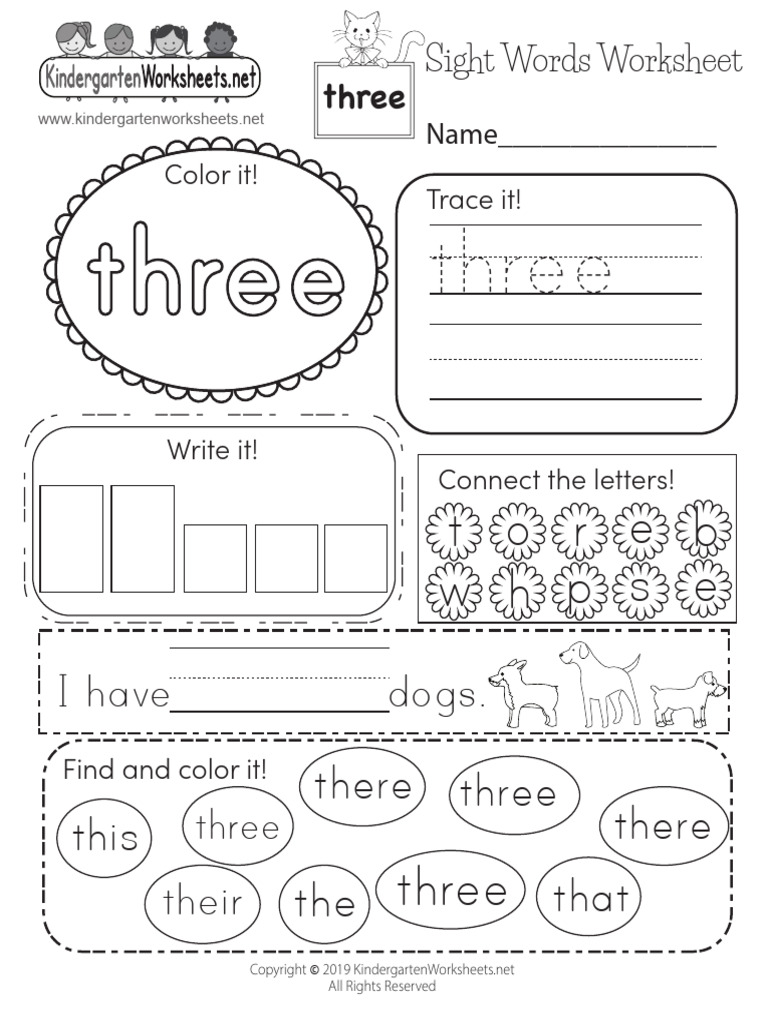 Basic Sight Words Worksheet | PDF