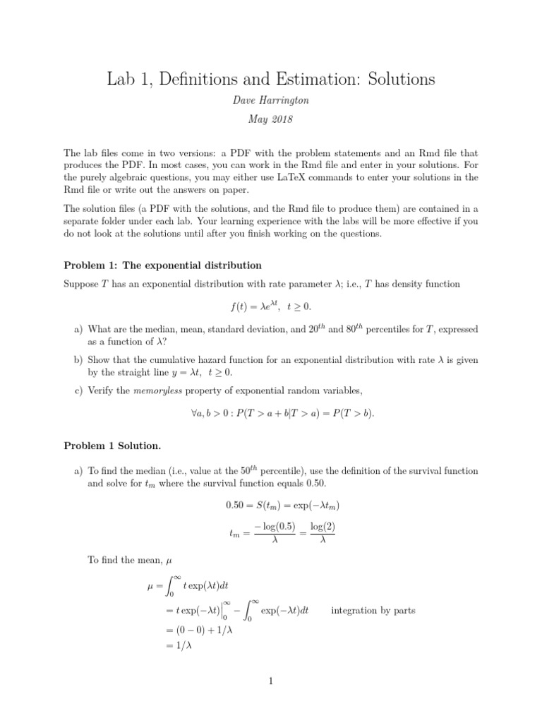 Lab 1 Estimation Solutions | PDF | Analysis | Applied Mathematics