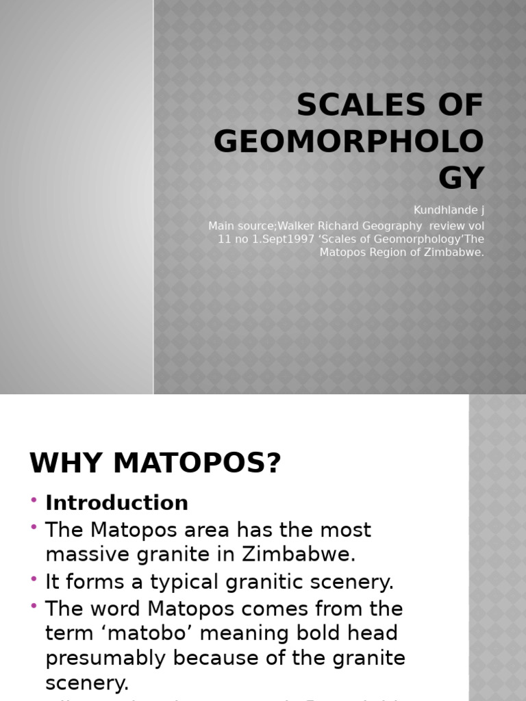 Scales of Geomorphology | PDF | Weathering | Erosion