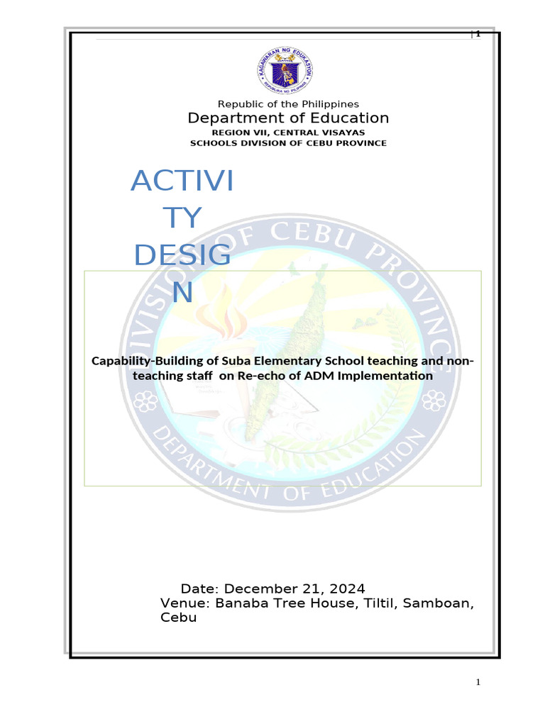 Capability-Building of Suba Elementary School Teaching and Non-Teaching ...