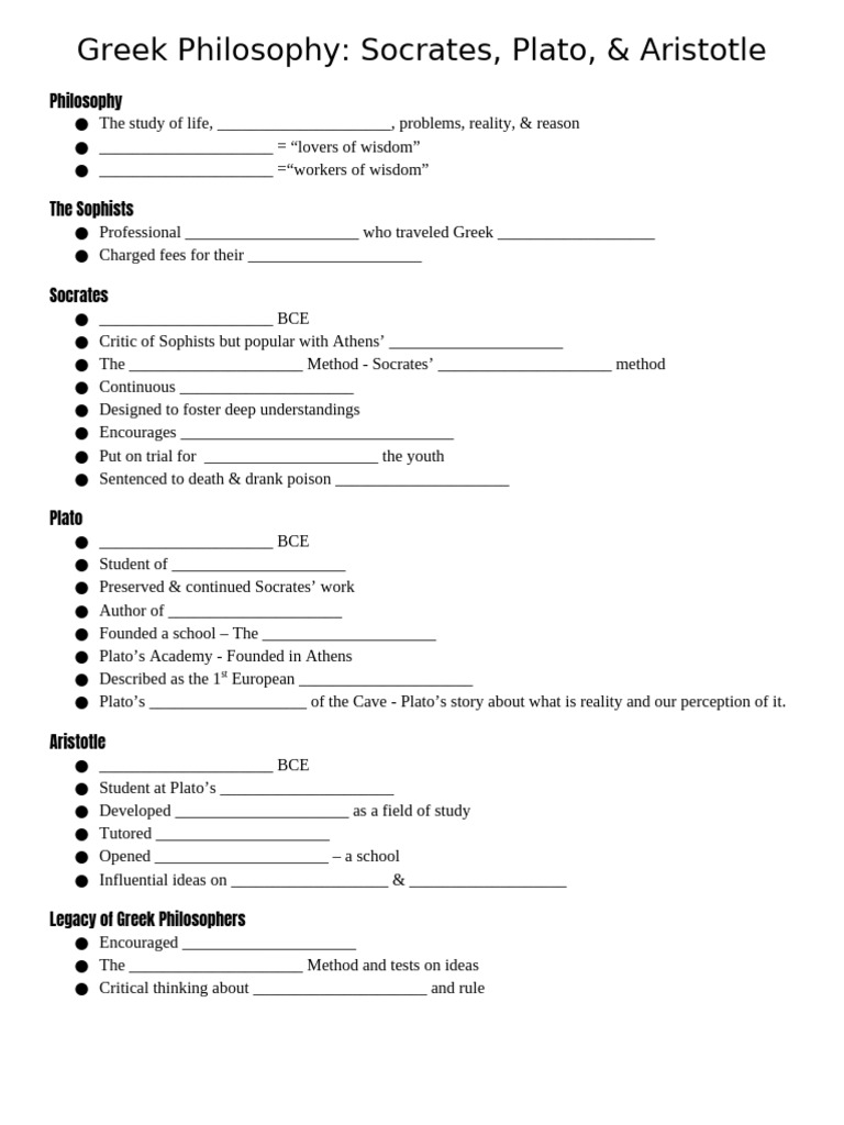 Philosophers Guided Notes | PDF