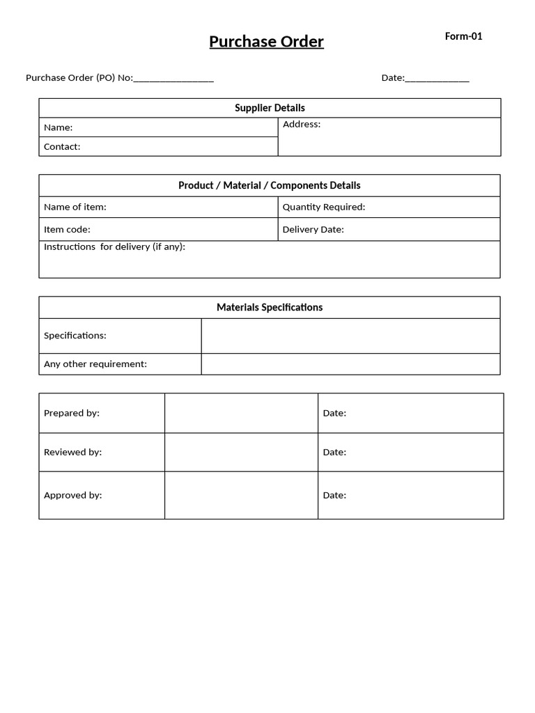 1. Purchase Order | PDF