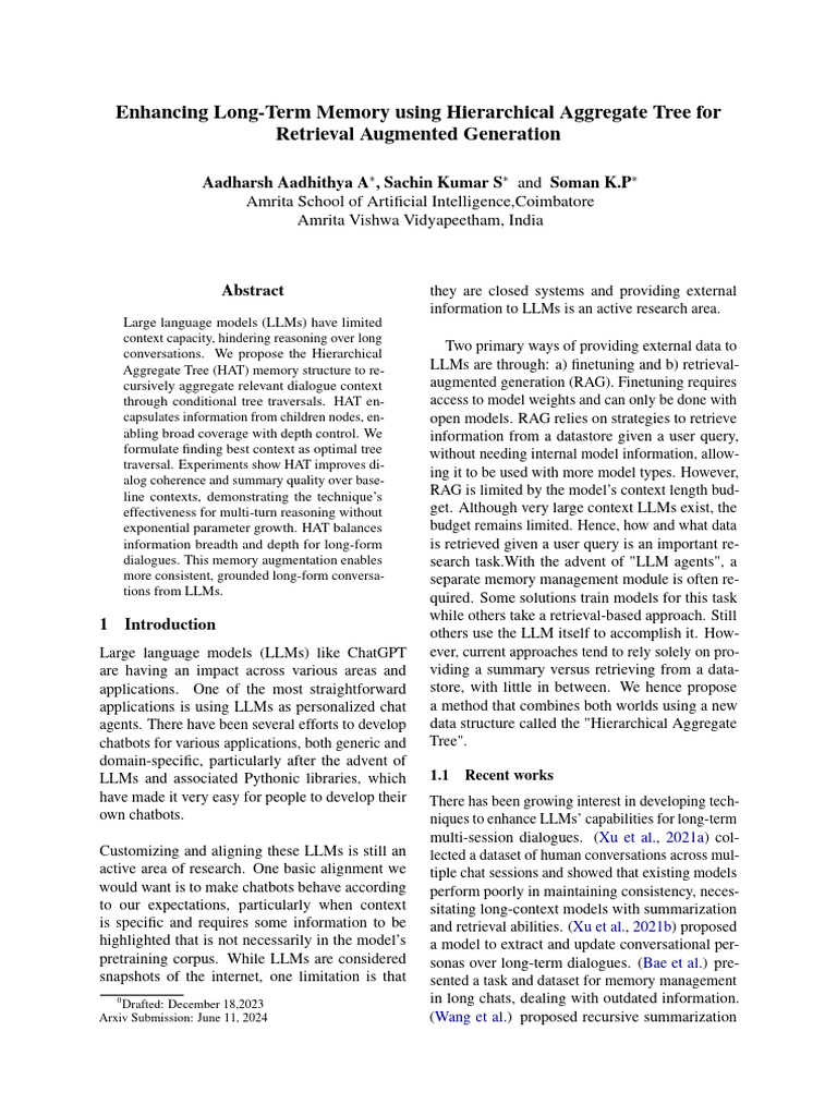 A 等 - 2024 - Enhancing Long-Term Memory using Hierarchical Aggregate Tree for Retrieval ...