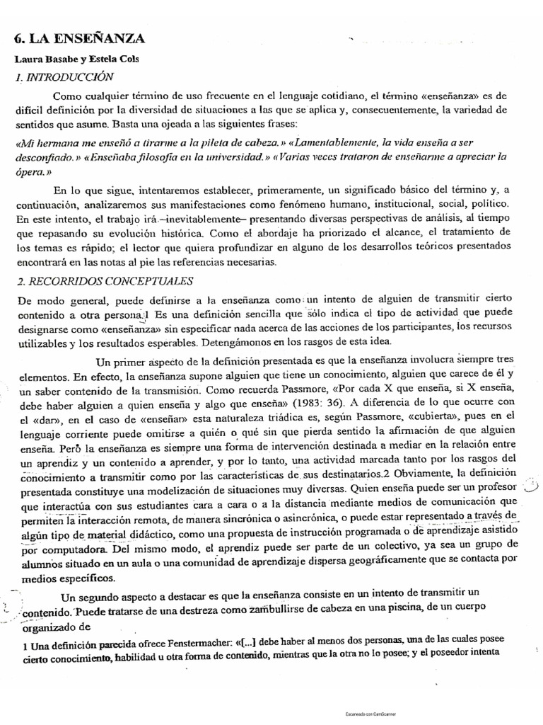 La Ense-Anza. Basabe y Cols | PDF