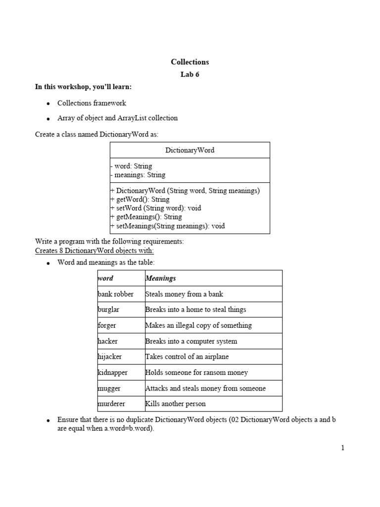 collections task | PDF