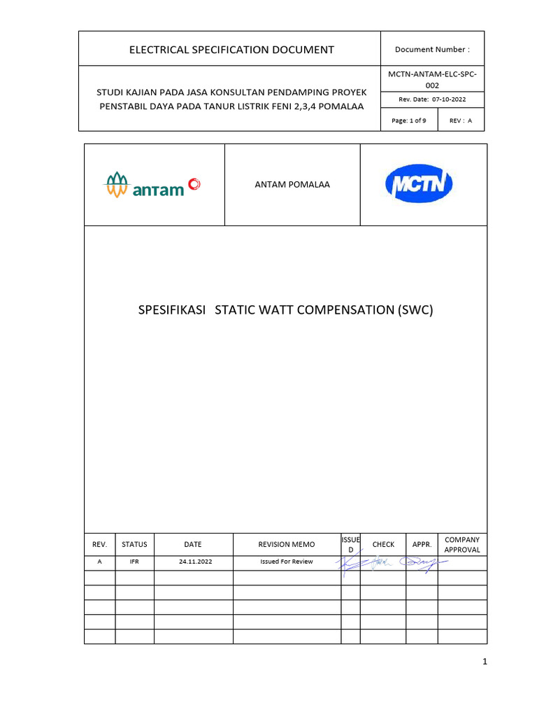Spesifikasi SWC | PDF