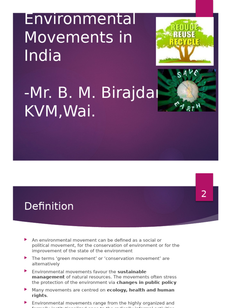 Environmental Movements in India | PDF | Natural Environment