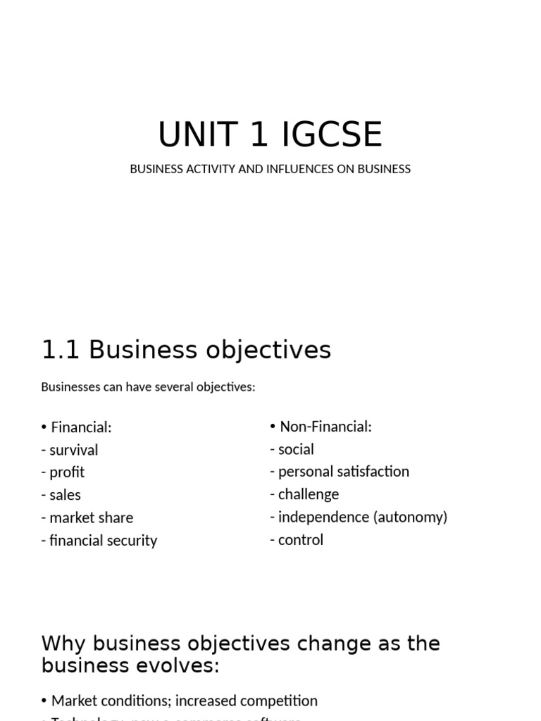 Unit 1 Igcse Business Activity Revision 2 | PDF | Exchange Rate | Taxes