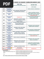 Plus One Public Examination 2026 Timetable | PDF | Science | Liberal ...