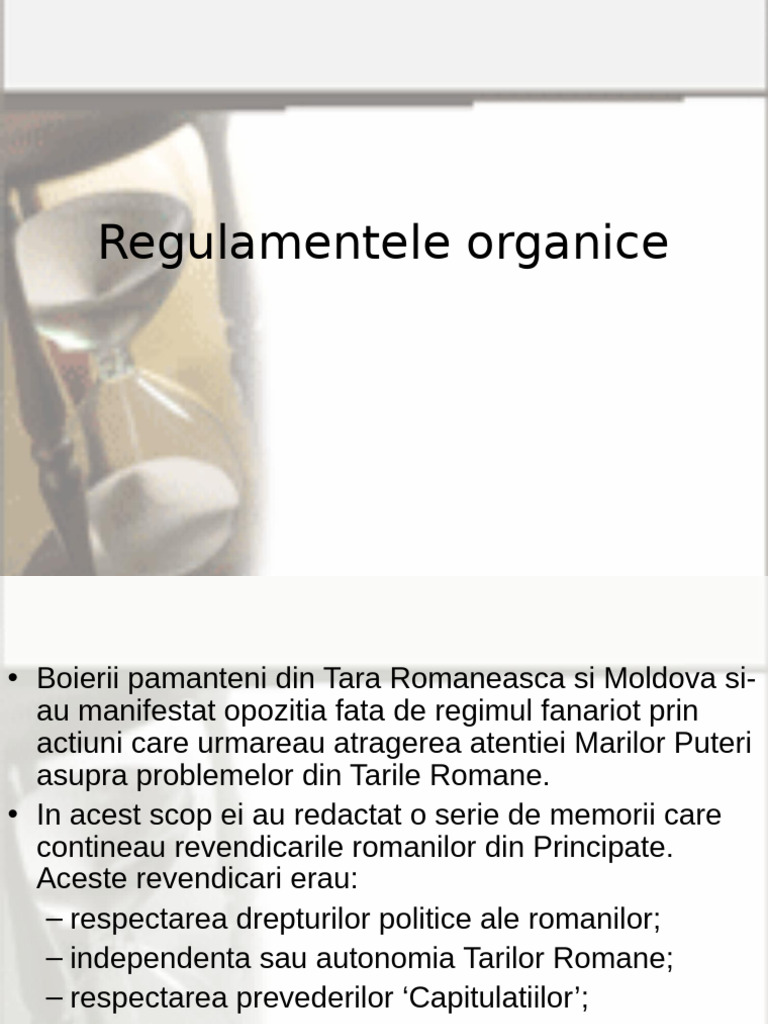Regulamentele Organice | PDF