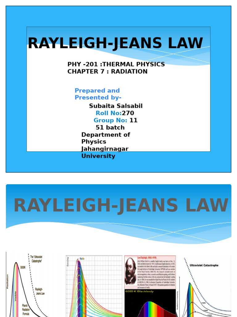 Rayleigh-Jeans Law | PDF