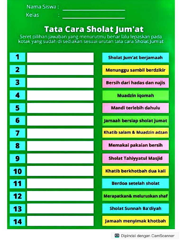 LKPD Sholat Jum'at | PDF