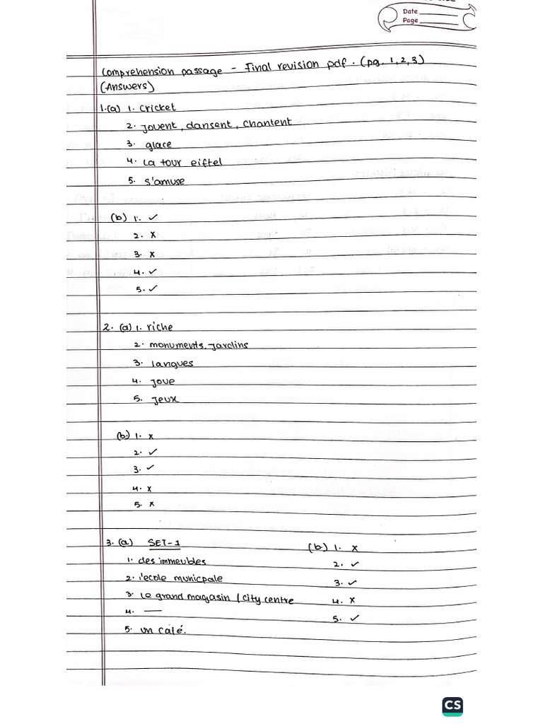Final Revison PDF Comprehension Passage Answers | PDF