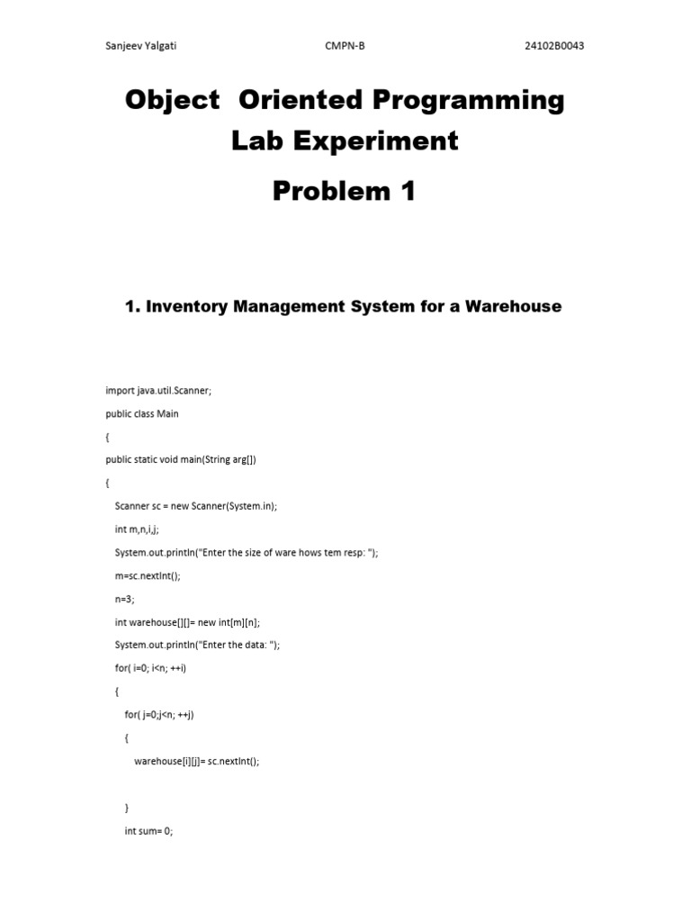 Lab Exp 1 | PDF