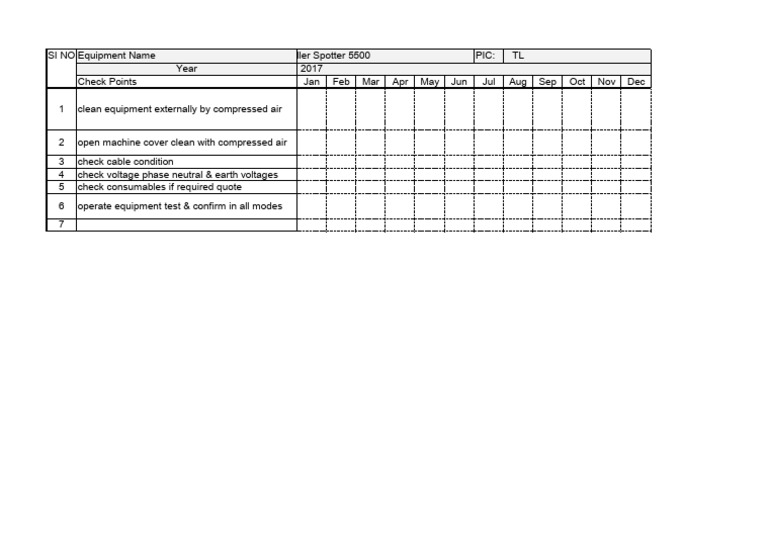 Telwin Puller Spotter 5500 Maintenance Checklist | PDF