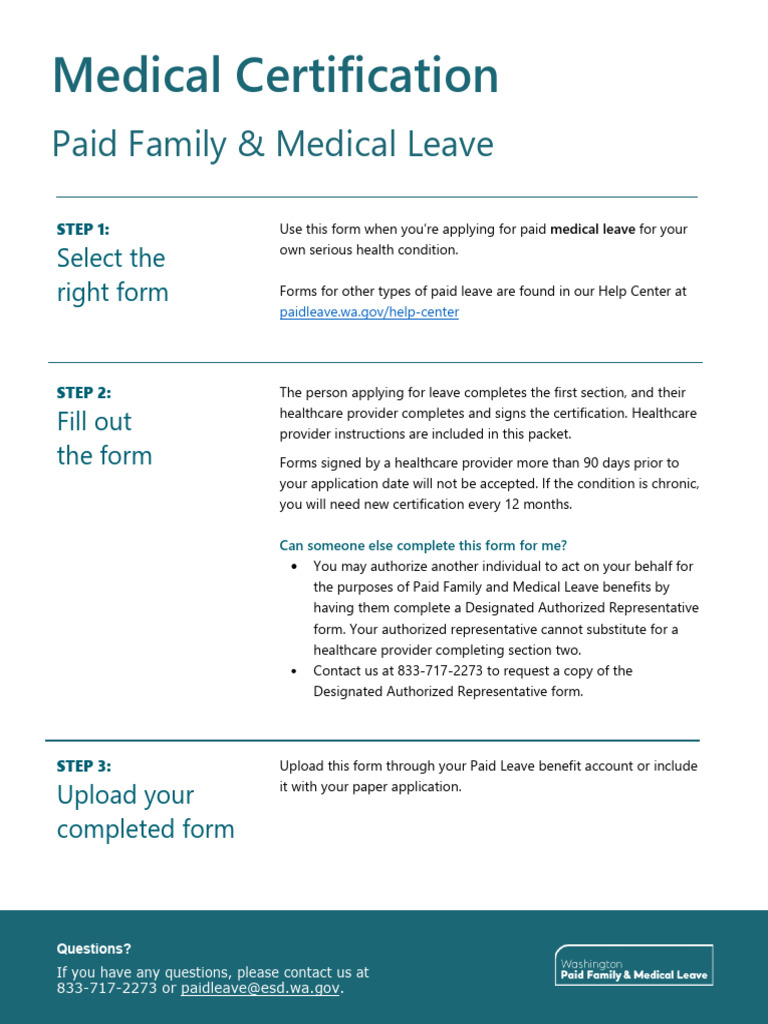 Medical Certification Paid Leave Nov 2022 | PDF | Health Care | Chronic ...