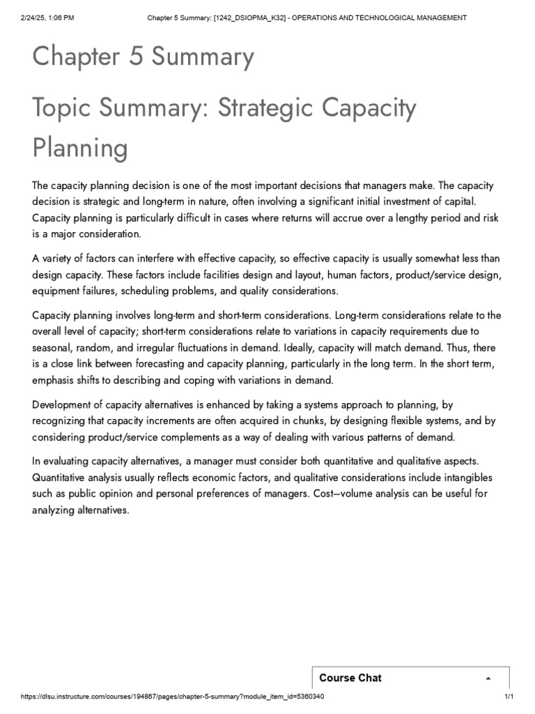 Chapter 5 Summary | PDF