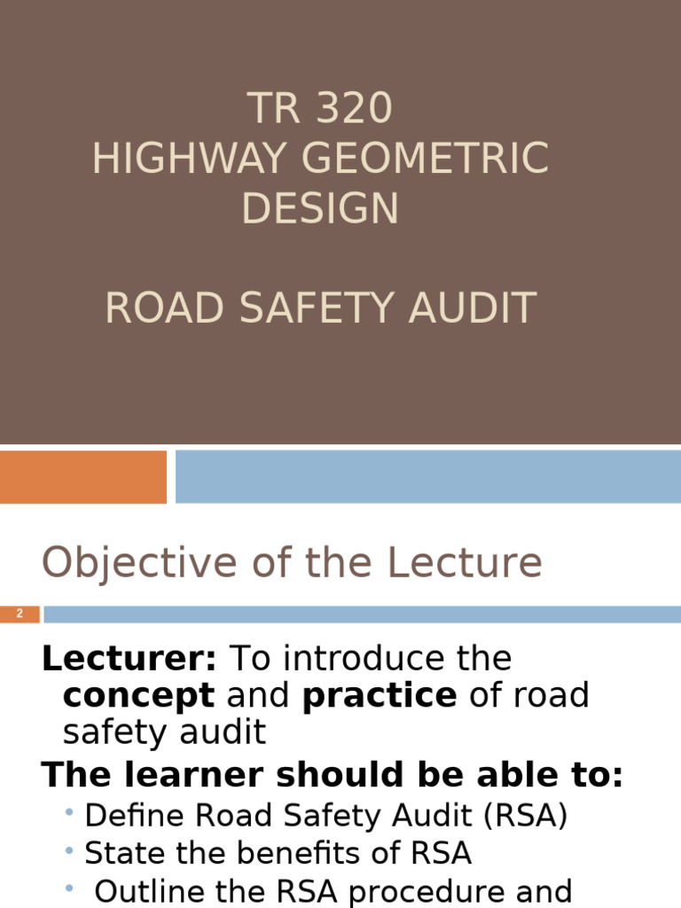 Road Safety Audit | PDF | Safety | Road Traffic Safety