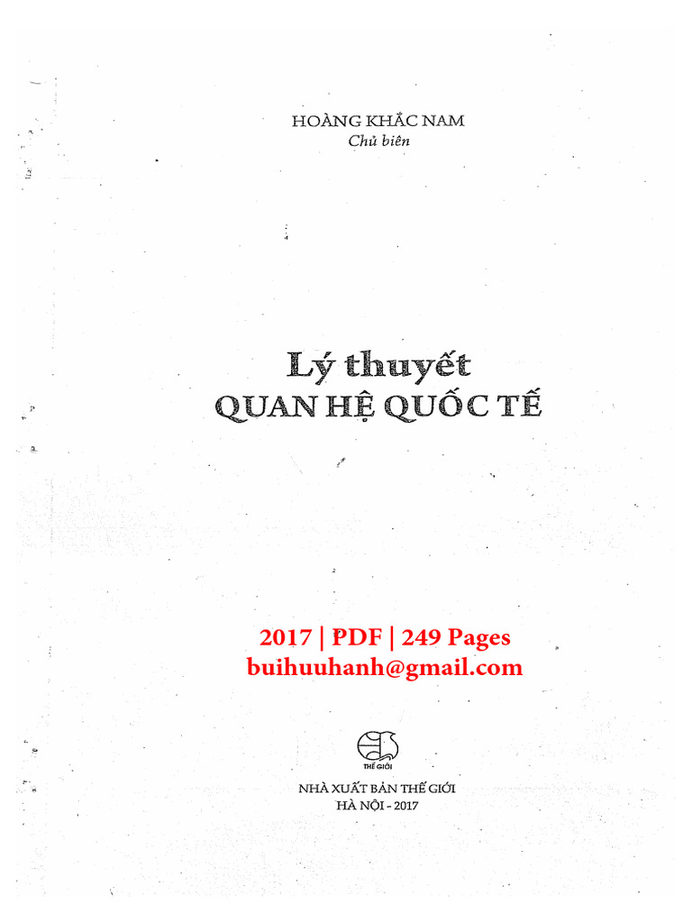 Ly Thuyet QHQT Thay Hoang Khac Nam Truong Khoa Quoc Te Hoc Ussh | PDF
