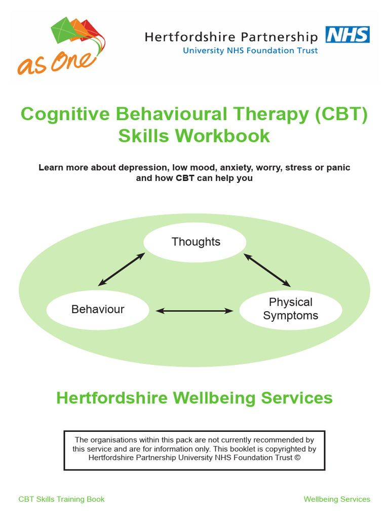Cognitive Behavioral Therapy (CBT) Skills Workbook | PDF | Anxiety ...