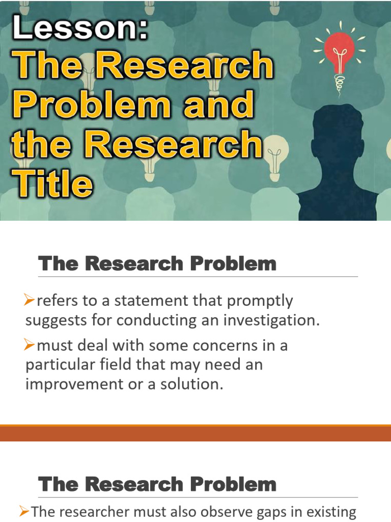 Crafting Effective Research Problems | PDF | Experience | Theory