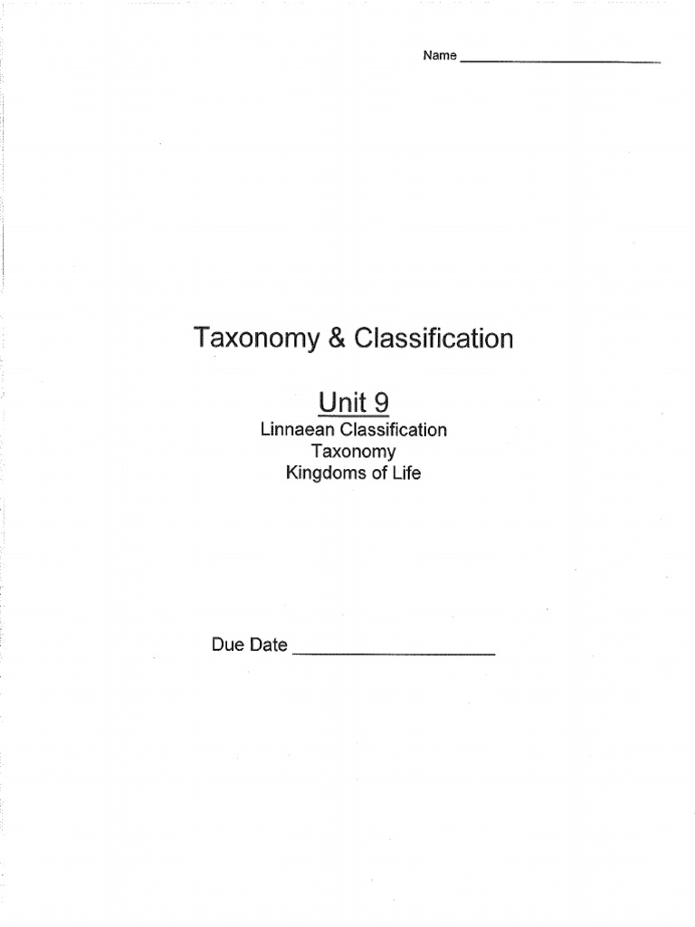 Classification and Taxonomy | PDF