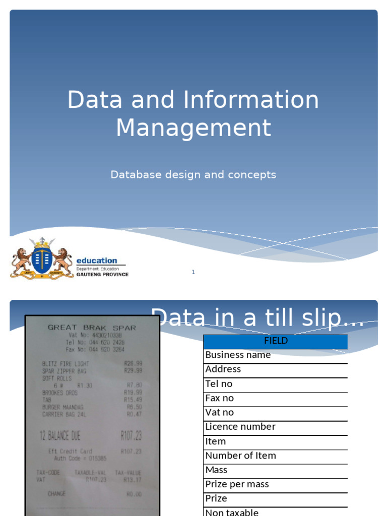 Lesson 1 PowerPoint | PDF | Data Type | Table (Database)