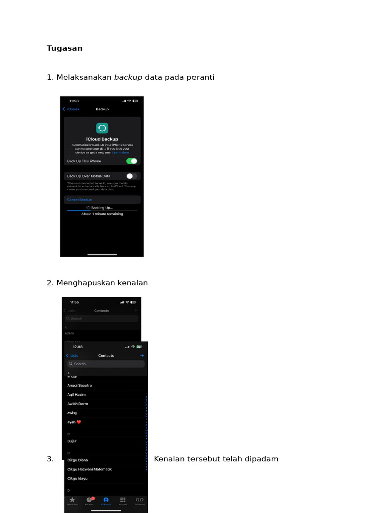 Tugasan PB Backup Dan Restore | PDF