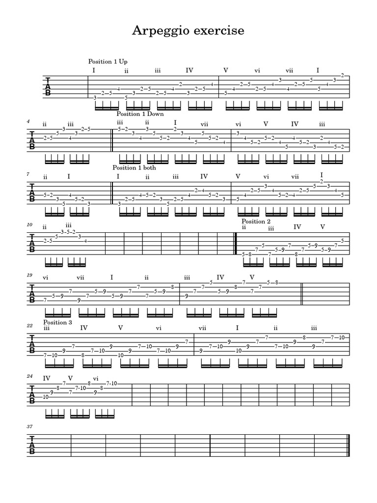 Arpeggio Exercise | PDF