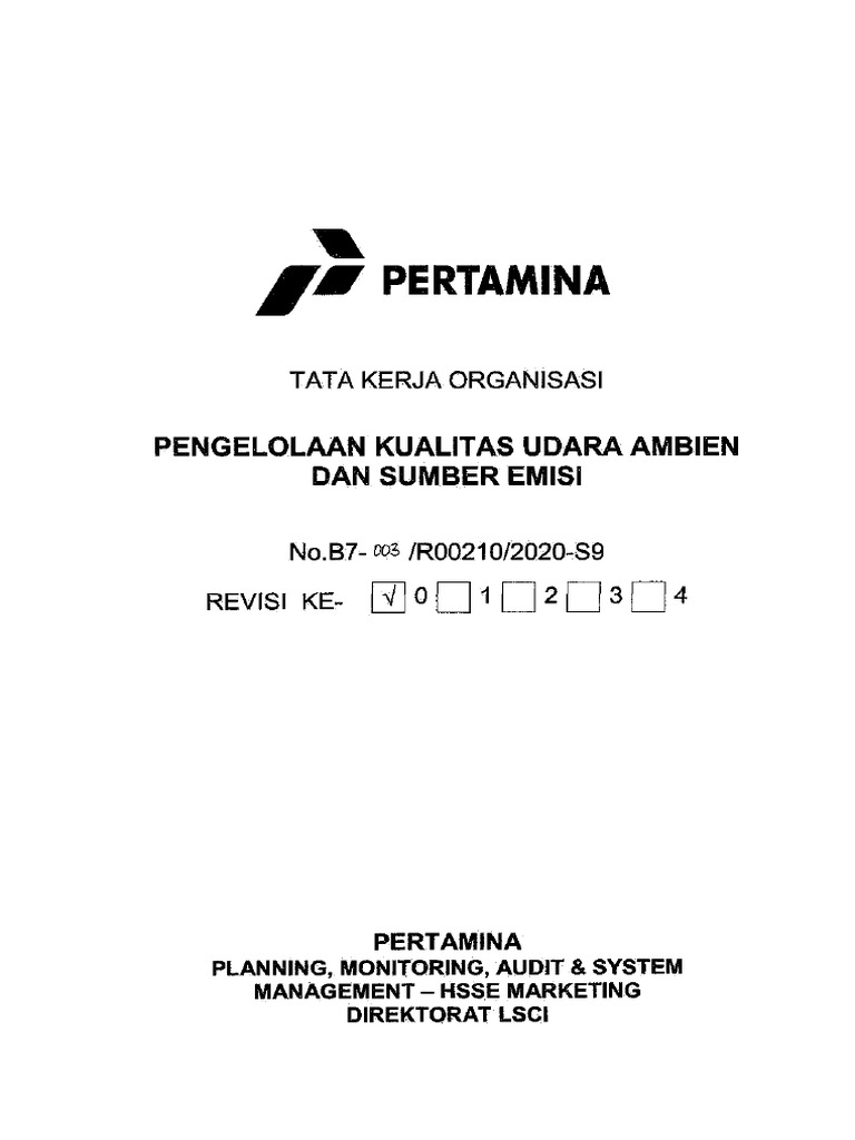 3.5.1. TKO B7-003 R00210 2020 S9 - Pengelolaan Kualitas Udara Ambien | PDF