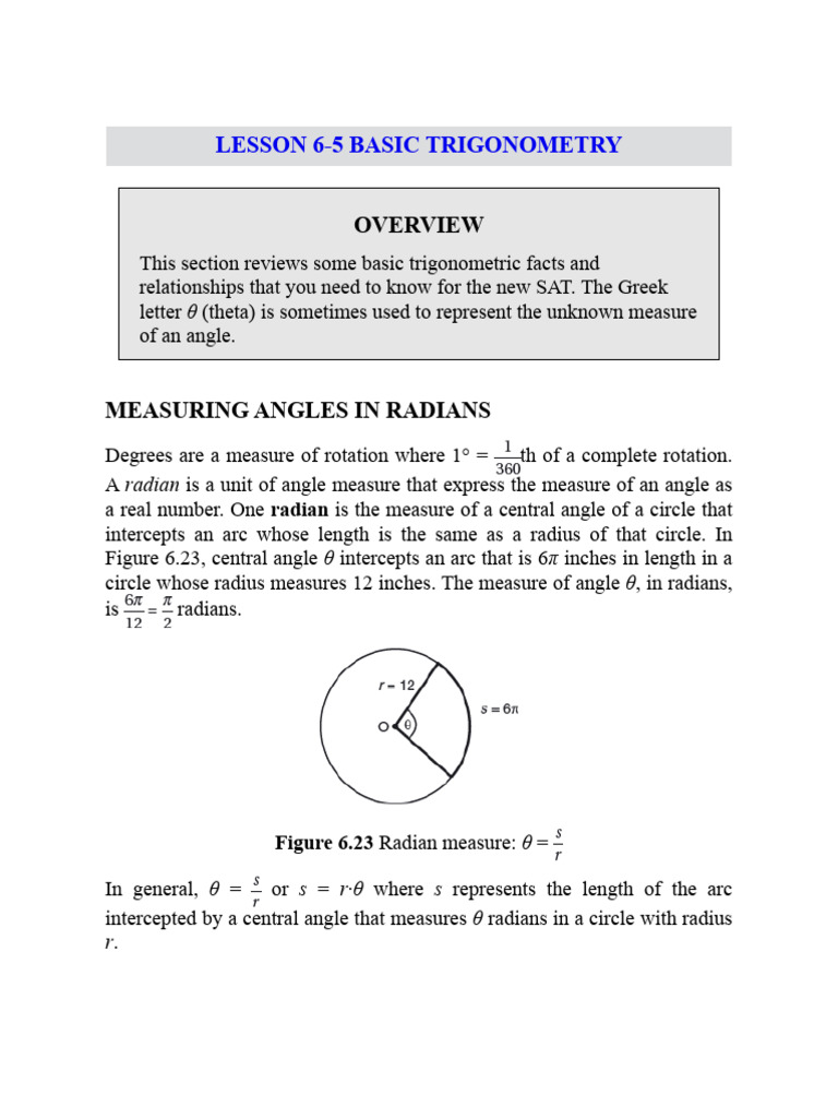6-5 Basic Trigonometry | PDF | Trigonometric Functions | Trigonometry