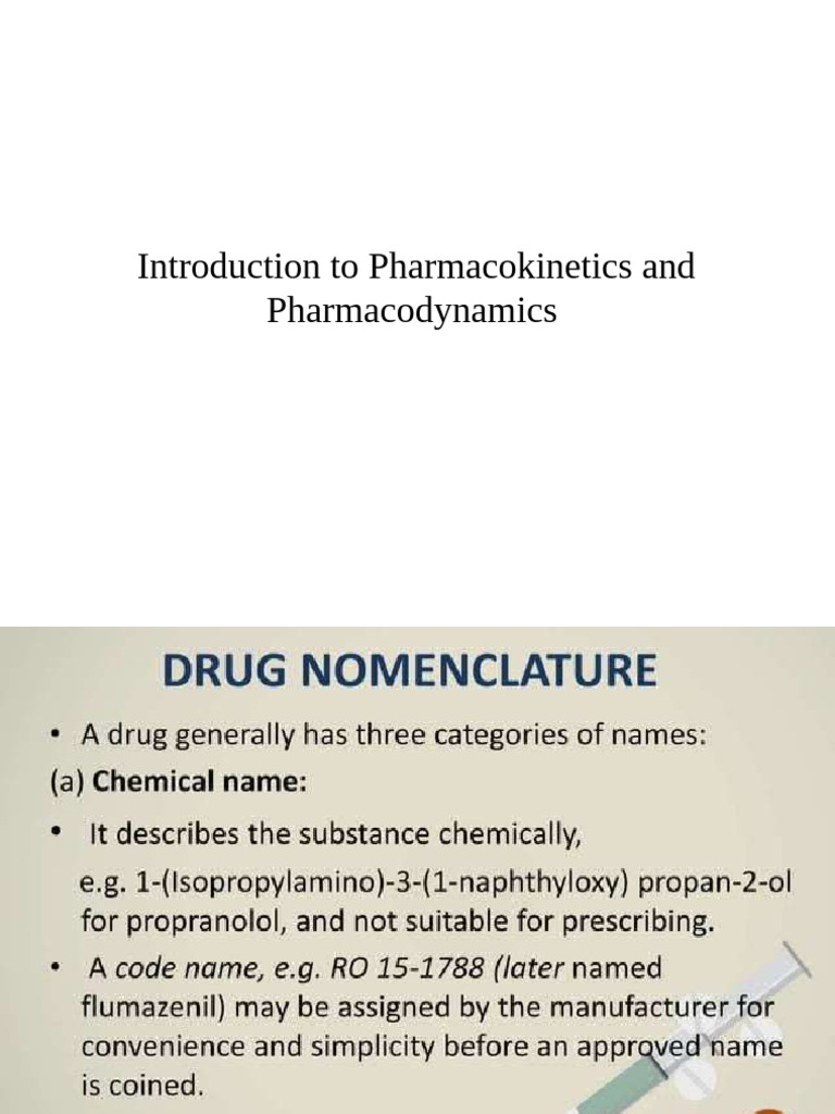 Pharmacokinetics and Pharmacodynamics | PDF