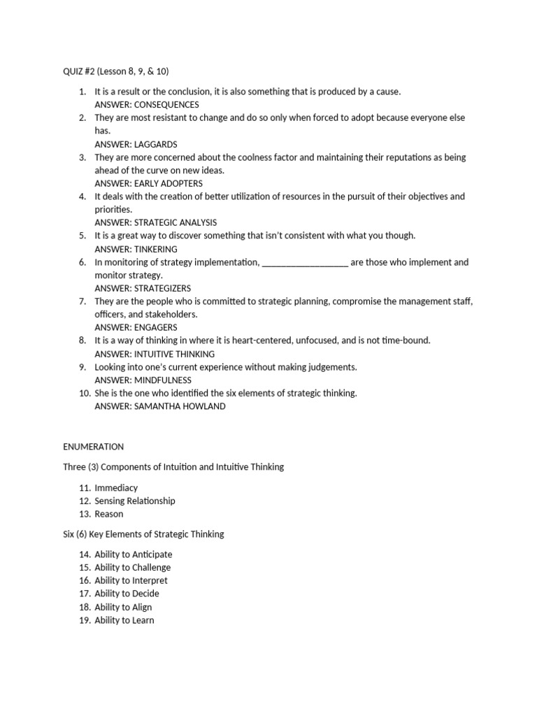 QUIZ-2_TNC | PDF | Intuition | Thought