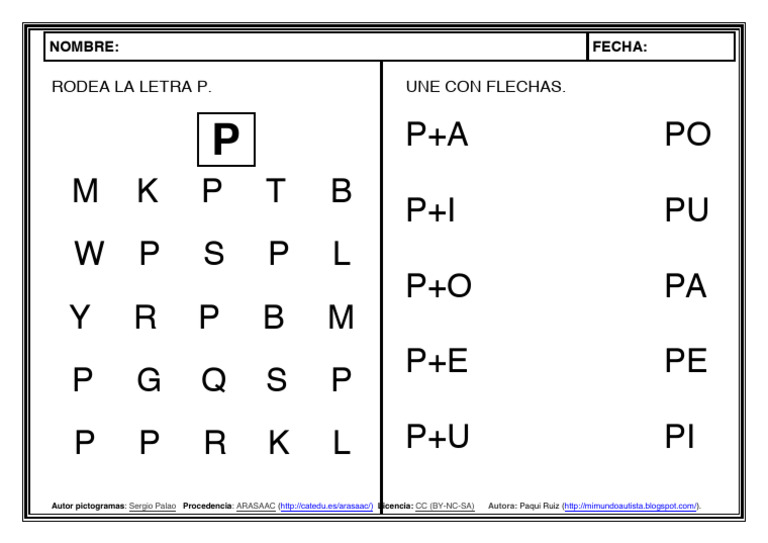 Actividad de Letras y Sonidos | PDF