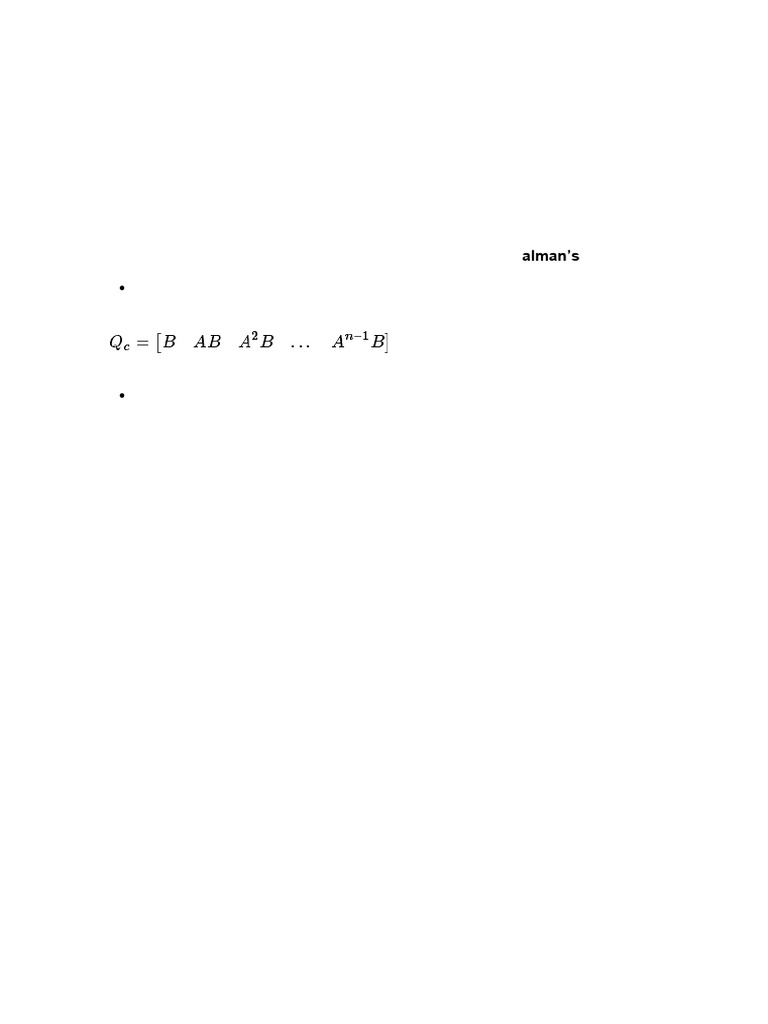 Control System Controllability And Observability Pdf